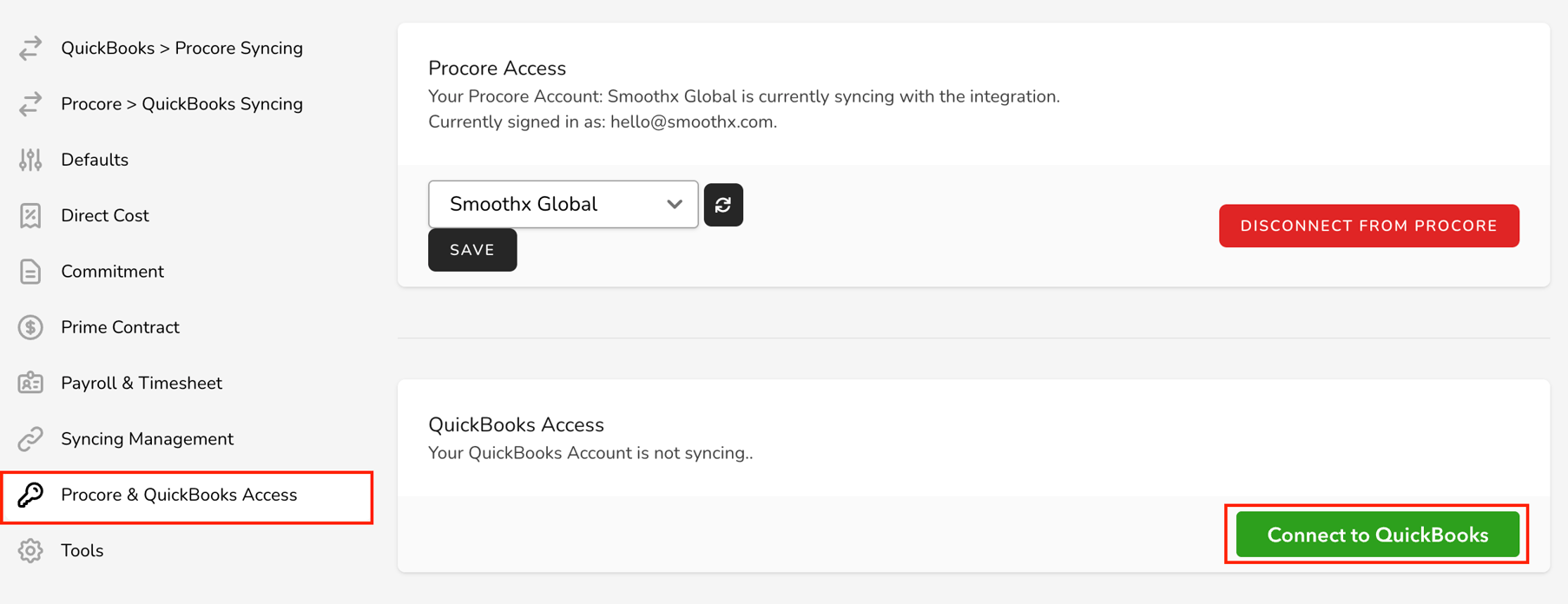 Procore QuickBooks Online Setup Guide