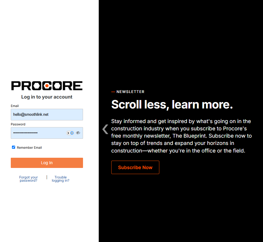 Connecting Procore to Cost Plus